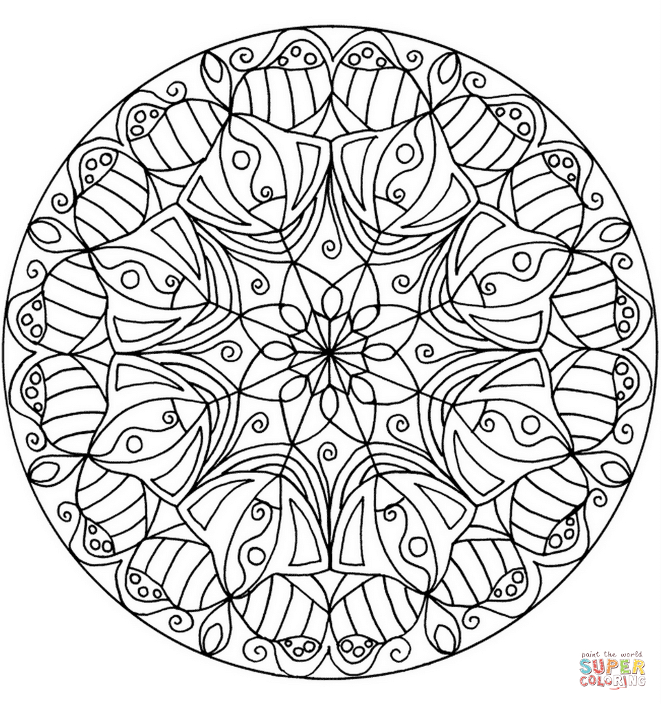 Advanced Mandala Coloring Pages Advanced Mandalas Coloring Pages Free Coloring Pages
