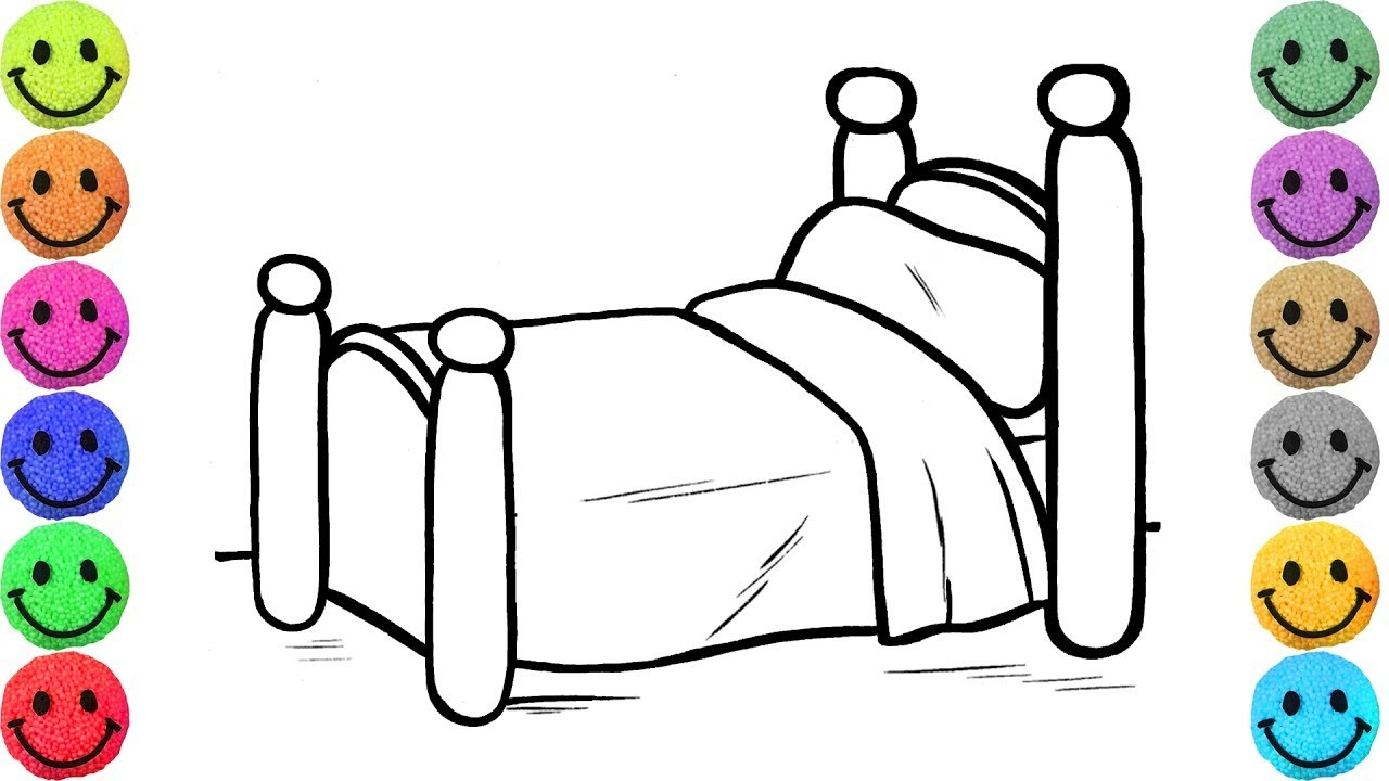 Bed Coloring Page Bed Coloring Pages Clip Art Collection - birijus.com
