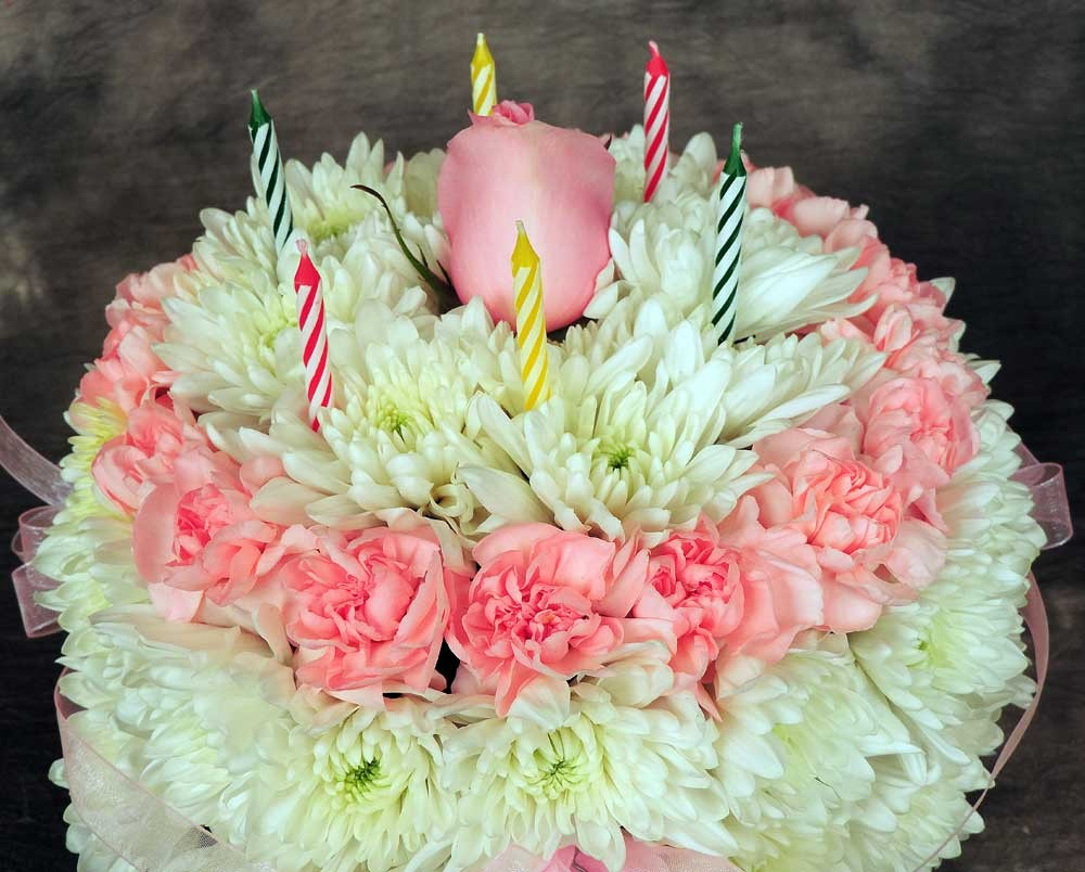 Happy Birthday Cake And Flowers Images