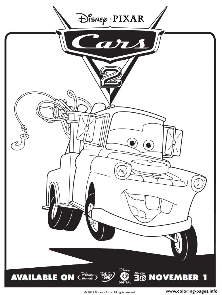 Beautiful Image of Cars 2 Coloring Pages - birijus.com