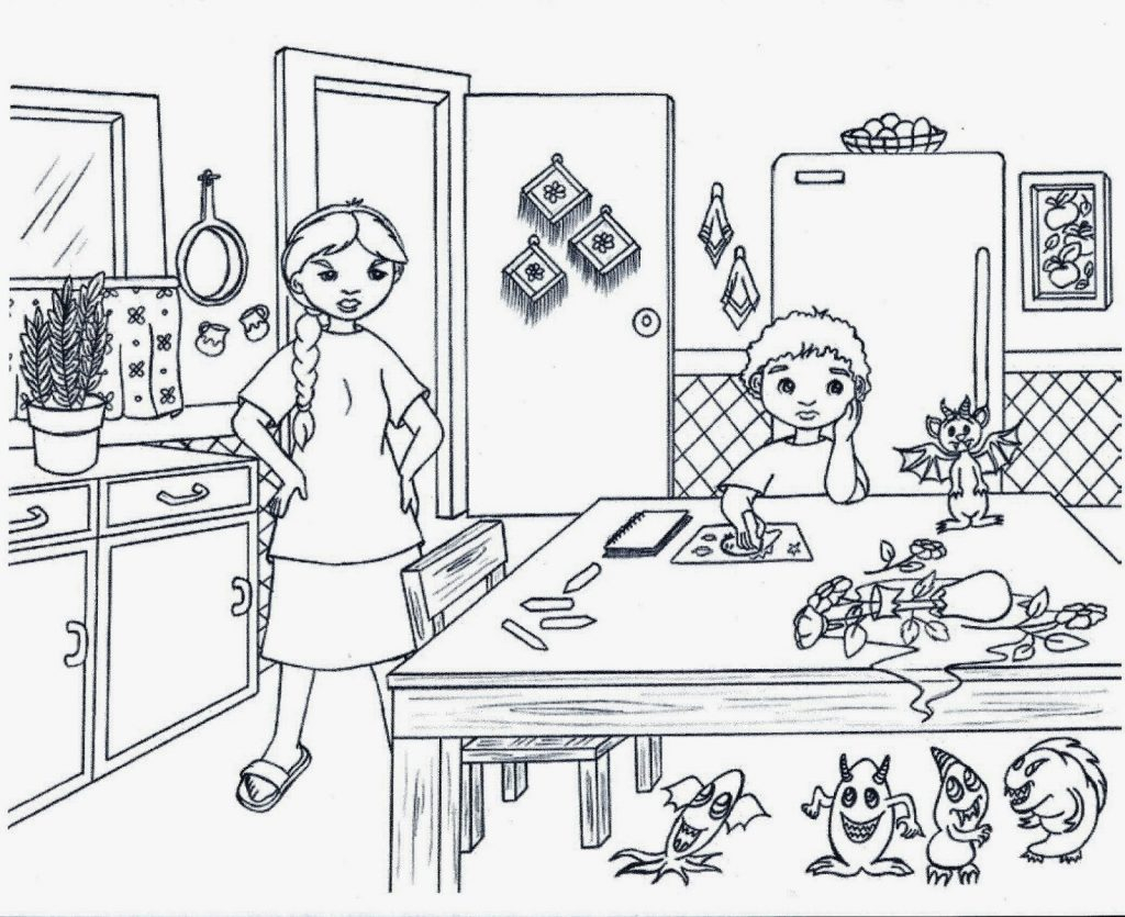 Kitchen Fire Hazards Coloring Safety Worksheets Worksheeto Pages Hidden ...