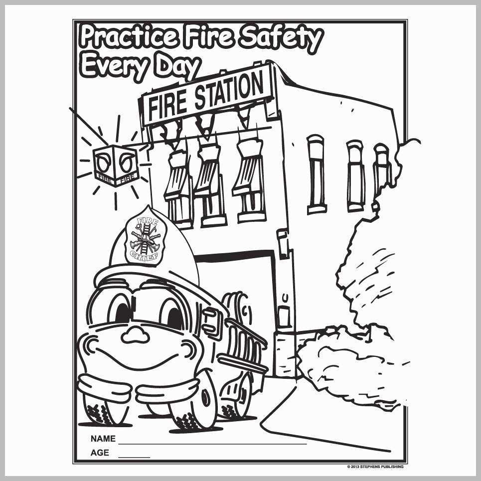 Fire Safety Coloring Pages Fire Safety Coloring Pages Pretty Fire ...