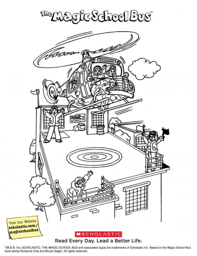 Magic School Bus Coloring Pages The Magic School Bus Printable Liz ...