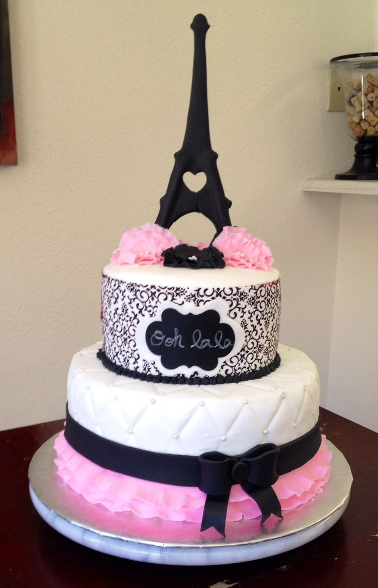25+ Amazing Photo of Paris Themed Birthday Cake - birijus.com