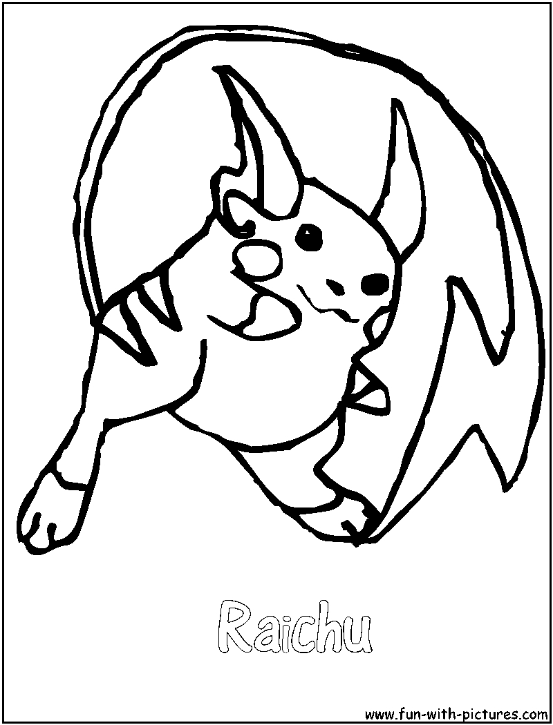 Raichu Coloring Page Raichu Coloring Page - birijus.com