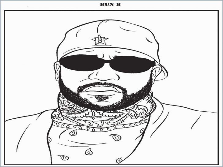 Rapper Coloring Pages Bun B Coloring Book Awesome Bun B Rap Coloring ...