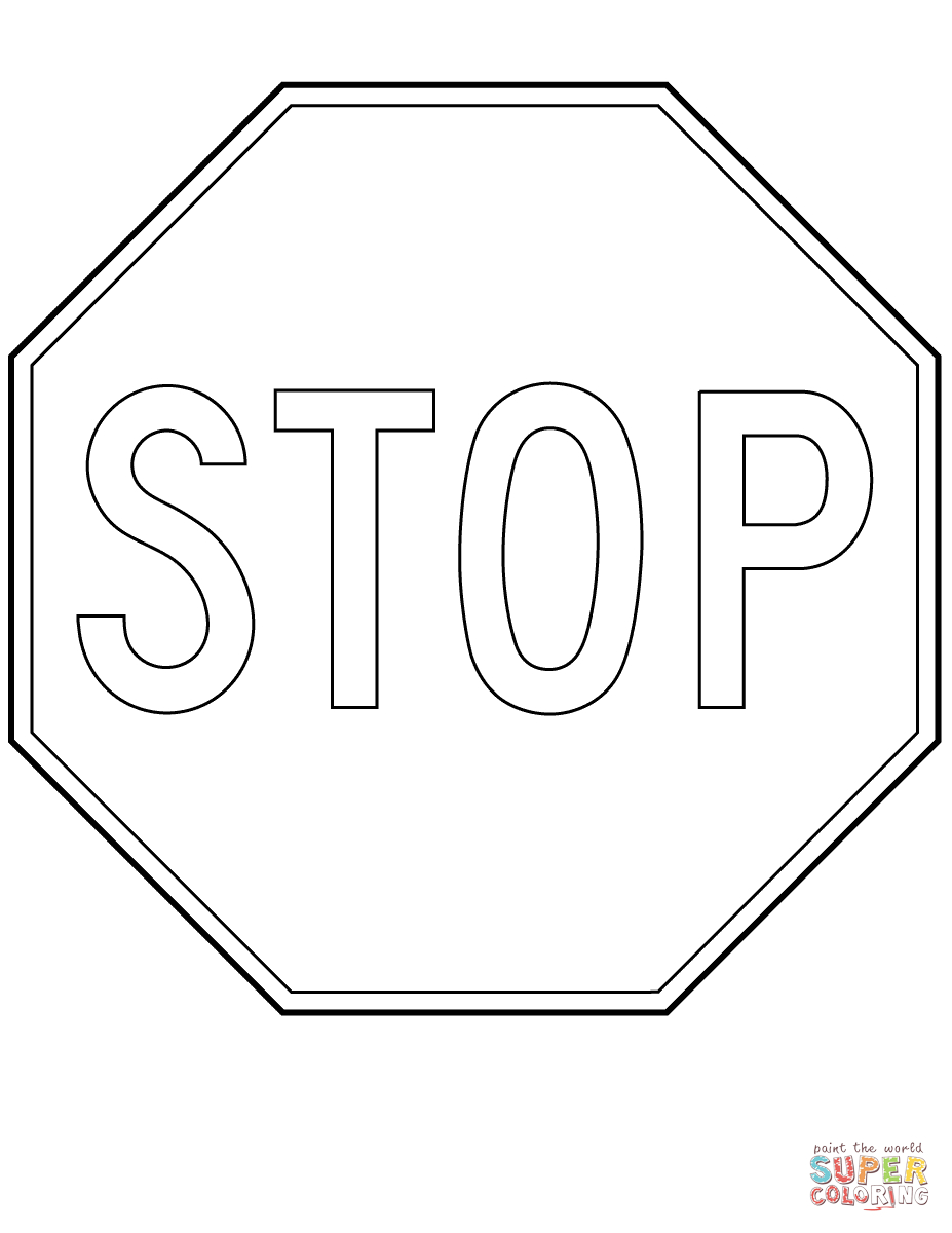Stop Sign Coloring Page Canada Stop Sign Coloring Page Free Printable ...