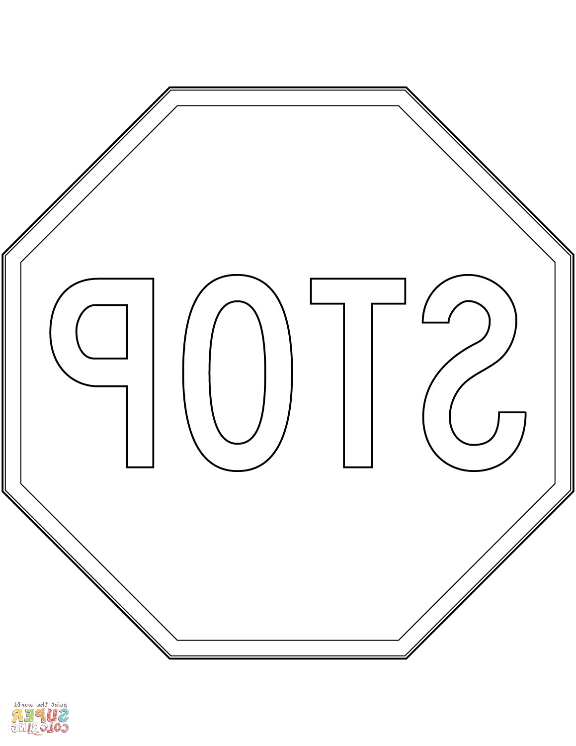 25+ Brilliant Picture of Stop Sign Coloring Page - birijus.com