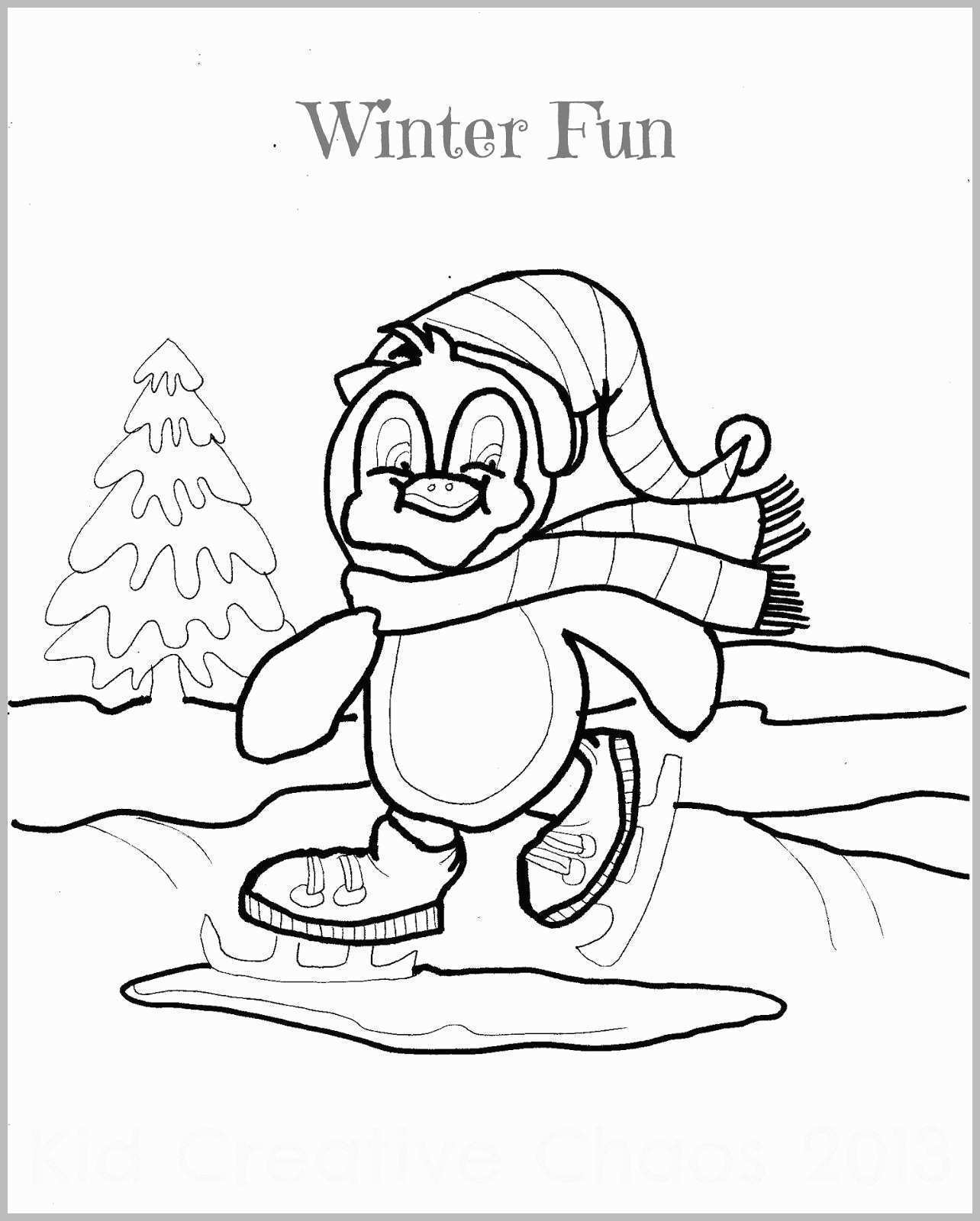 Winter Coloring Pages For Kids Winter Coloring Pages Printable Pleasant ...